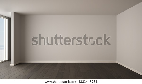 Empty Room Interior Design Open Space Stock Illustration 1333418951 ...