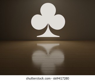 Empty Room One Light Source Wall Stock Illustration 669417280 ...
