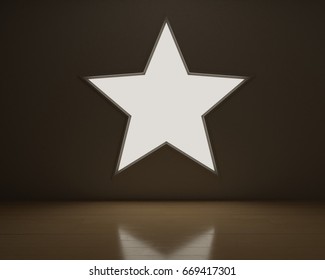Empty Room One Light Source Beautiful Stock Illustration 669417301 ...