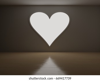 Ilustrasi Stok Empty Room One Light Source Wall 669417739 | Shutterstock