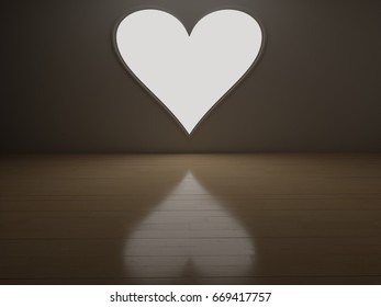 Ilustrasi Stok Empty Room One Light Source Wall 669417739 | Shutterstock