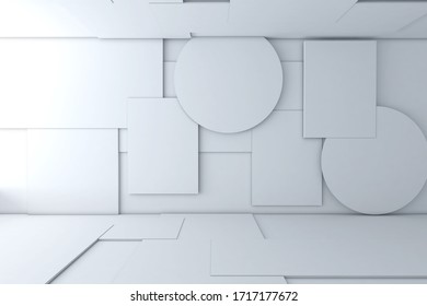 Empty Room Wall Background 3d Illustration Stock Illustration ...