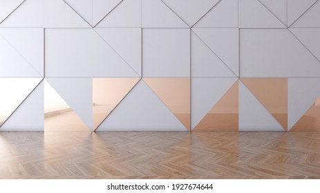 Empty Room Wall Background 3d Illustration Stock Illustration 1922435474