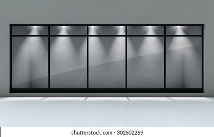 Empty Shop Front Window Display Generic: ภาพประกอบสต็อก 302502287 ...