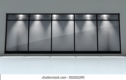 Empty Shop Front Window Display Generic: ภาพประกอบสต็อก 302502287 ...