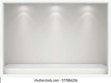 Product Presentation Podium White Stage Empty Stock Vector (Royalty ...
