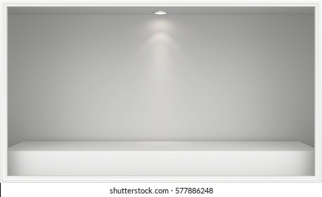 Empty Shop Window Display Storefront 3d Stock Illustration 577886248