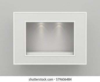 Empty Shop Window Display Storefront 3d: ภาพประกอบสต็อก 579606484 ...