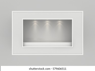 Empty Shop Window Display Storefront 3d Stock Illustration 579606511 ...