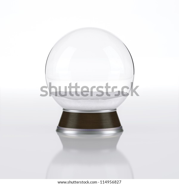 Empty Snow Globe On White Background Stock Illustration 114956827 ...