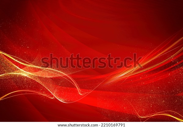 Empty Space Red Gold Abstract Background Stock Illustration 2210169791 ...