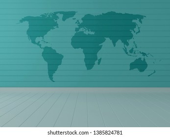 Empty Space World Map Paint On Stock Illustration 1385824781 | Shutterstock