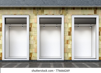 3d Store Shopfront Big Windows Stock Illustration 253079623 | Shutterstock
