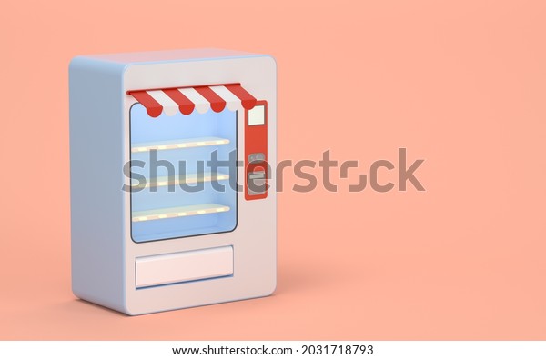 Empty Vending Machine Pink Background 3d Stock Illustration 2031718793 ...