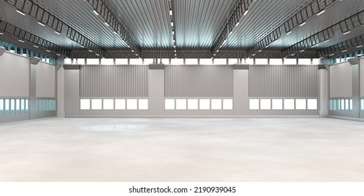 Empty Warehouse Empty Building Storage Background Stock Illustration ...