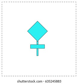 Empty Warning Sign Blue Simple Pictogram 스톡 일러스트 635245883 | Shutterstock