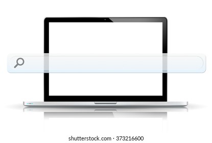Empty Web Bar Front Modern Laptop Stock Illustration 373216600 ...