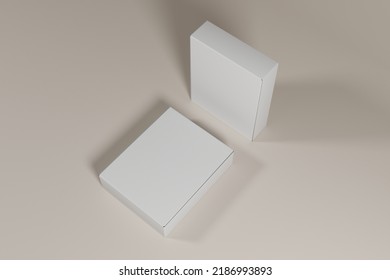 Empty White Box Packaging Mockup On Stock Illustration 2186993893 ...