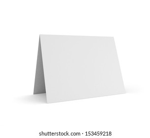 3d White Blank Paper Card Stock Vector (Royalty Free) 304768628