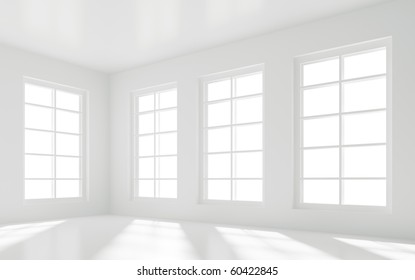 Empty White Room Stock Illustration 60422845 | Shutterstock