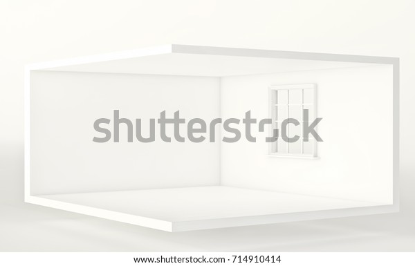 Empty White Room Window Interior Design Stock Illustration 714910414 ...