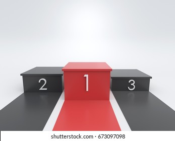 Empty Winners Podium 3d Rendering Stock Illustration 673097098 ...