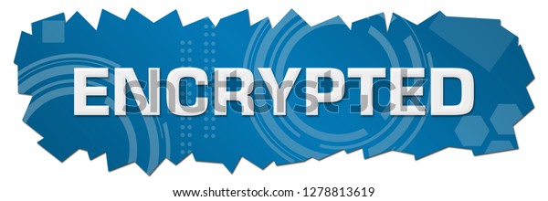 Encrypted Text Written Over Blue Background Stock Illustration ...
