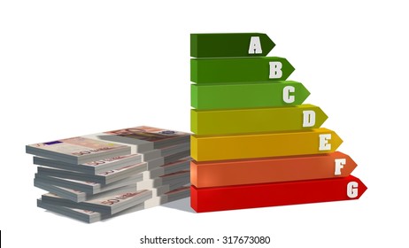 Energy Efficiency Rating Scale Stack 50 Stock Illustration 317673080 ...