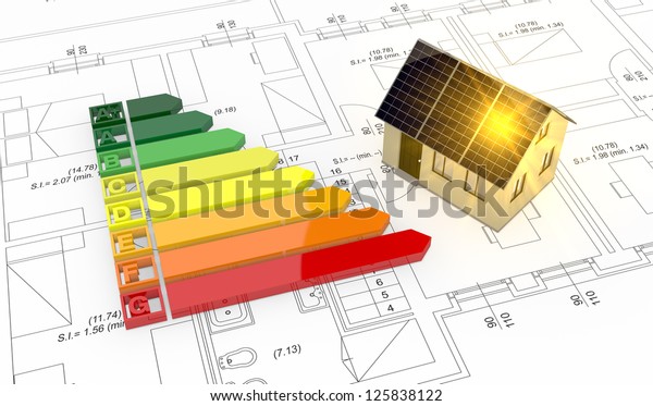 Energy Performance Scale House Plan 3d Stock Illustration 125838122 ...