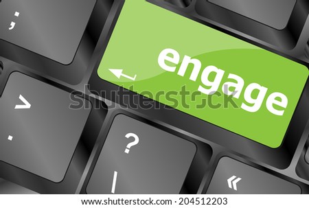 Engage Button On Computer Pc Keyboard Stock Illustration 204512203 ...