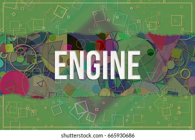 Engine Information Technology Conceptual Words Colorful 스톡 일러스트 ...