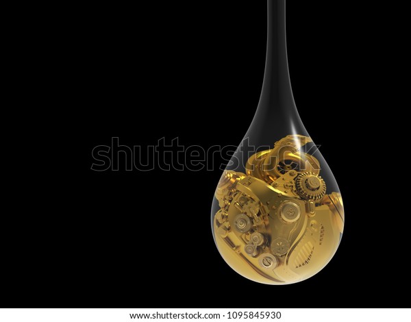 Engine Oil Drop3d Render Stock Illustration 1095845930