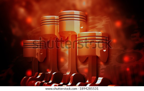 Engine Piston Background 3d Illustration Stock Illustration 1894285531