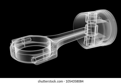 Engine Piston Xray Image Isolated On Stock Illustration 1054358084 ...