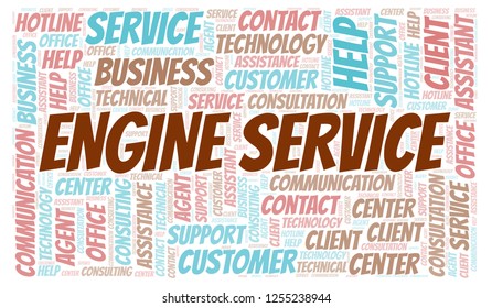 Engine Service Word Cloud Stock Illustration 1255238944 | Shutterstock