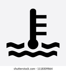 New Engine Coolant Temperature Icon Commercial Stock Vector (Royalty ...