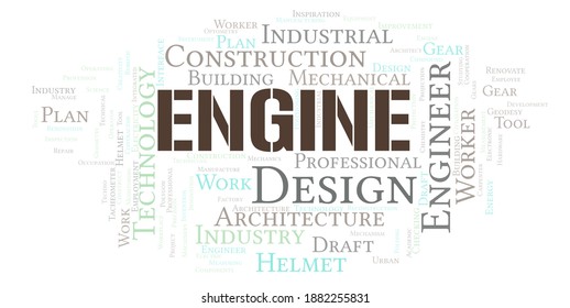 Engine Typography Word Cloud Create Text Stock Illustration 1882255831 | Shutterstock