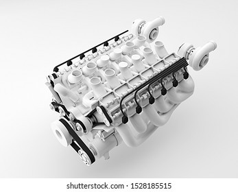 Engine V12 Designed 3d Stock Illustration 1528185515 | Shutterstock