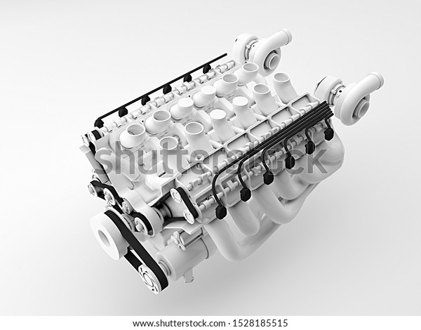 Engine V12 Designed 3d Stock Illustration 1528185515 | Shutterstock
