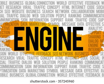 Engine Word Cloud Business Concept Stock Illustration 357245960 ...