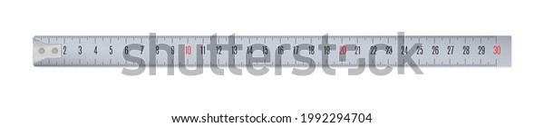 Engineer Architect Aluminium Drafting Ruler Metric Stock Illustration ...