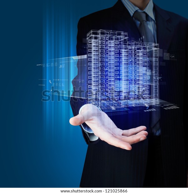Engineering Automation Building Designing Construction Industry Stock ...