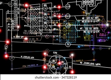 Electrical Industrial Engineering Scheme 스톡 일러스트 343798532 | Shutterstock
