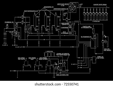 Engineering Scheme Automation Connection Compressor Equipment 库存插图 ...