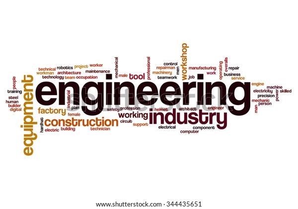 Engineering Word Cloud Stock Illustration 344435651