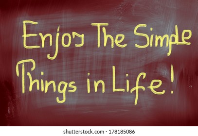 Enjoy Simple Things Concept Stock Illustration 178185086 | Shutterstock