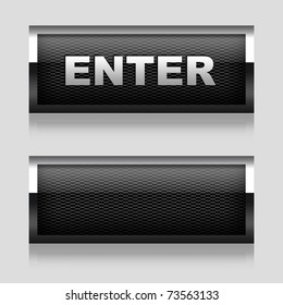 Enter Button Blank Button Carbon Texture Stock Illustration 73563133 ...