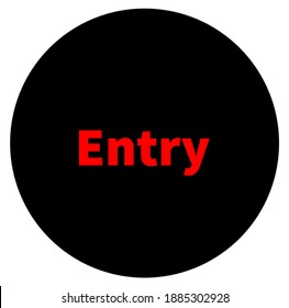 Entry Black White Background Stock Illustration 1885302928
