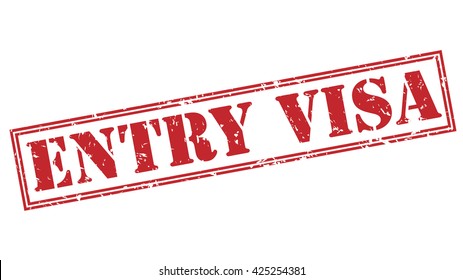 Entry Visa Stamp Stock Illustration 425254381