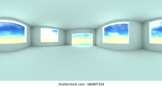 Environment Map Hdri Map Equirectangular Projection Stock Illustration ...
